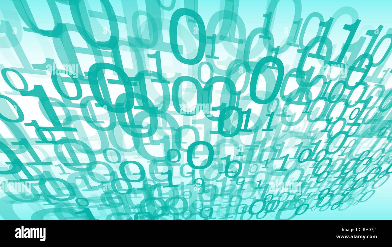 Digital mint green computer cloud numbers, random binary vector Stock Vector Image & Art - Alamy