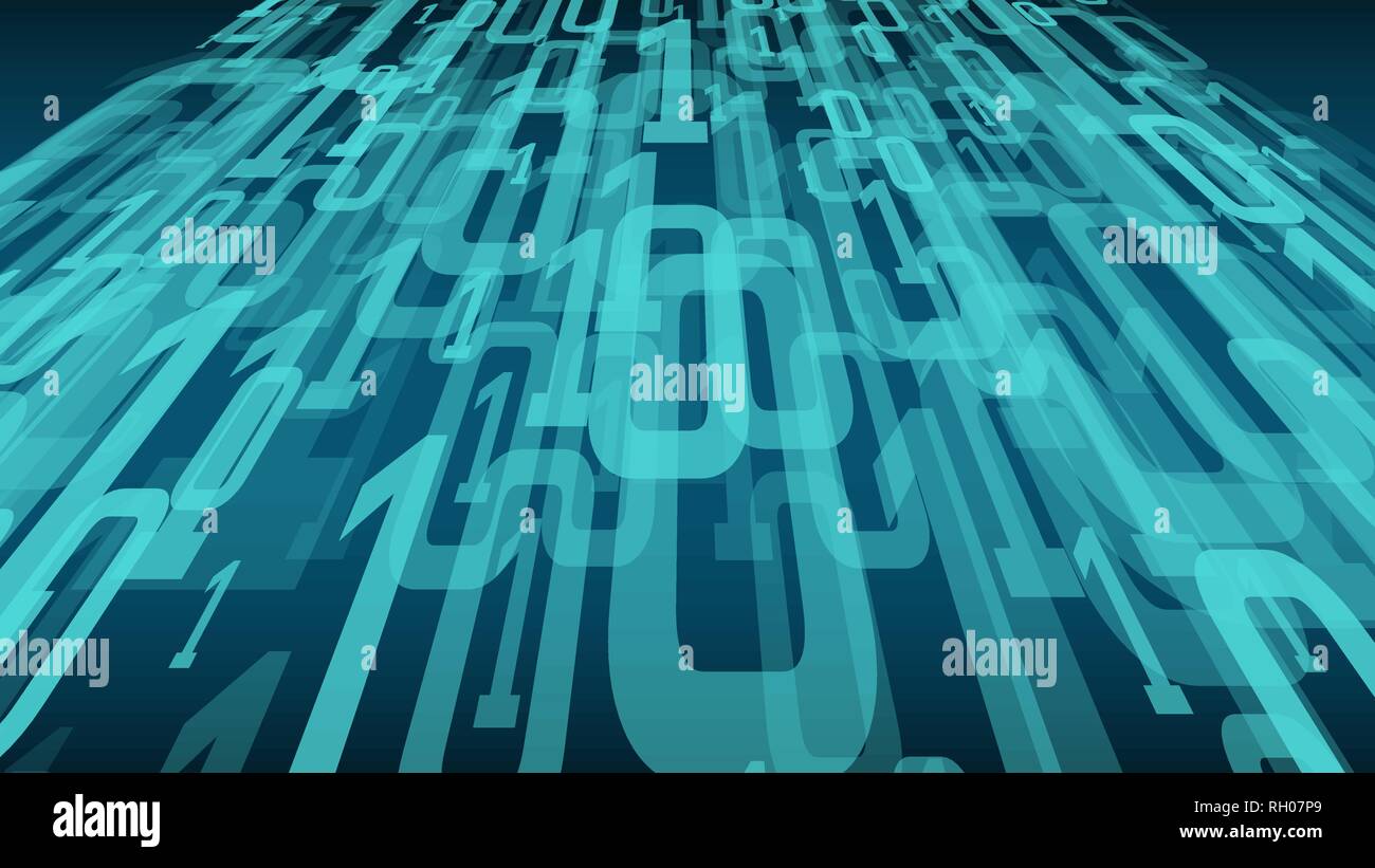 Digital vector cyberspace, computer cloud numbers Stock Vector Image ...