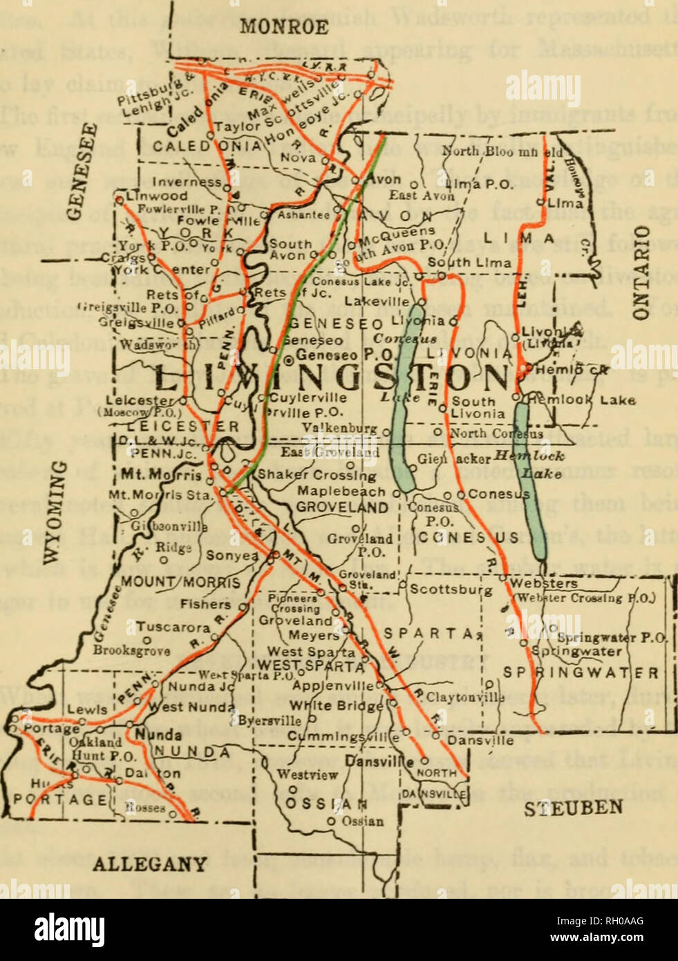 Map of livingston hi-res stock photography and images - Alamy