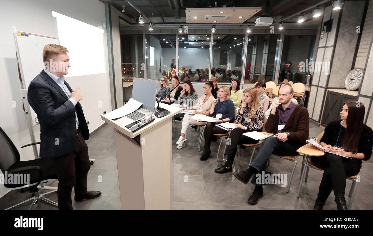 Manager conducts interview employee hi-res stock photography and images ...