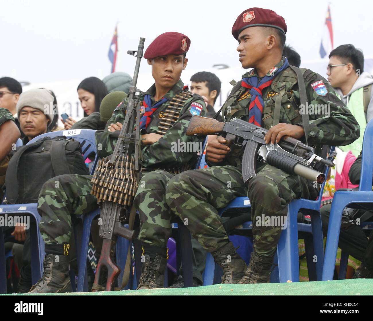 Thay Bay Hla, Myanmar. 31st Jan, 2019. Democratic Karen Buddhist Army ...