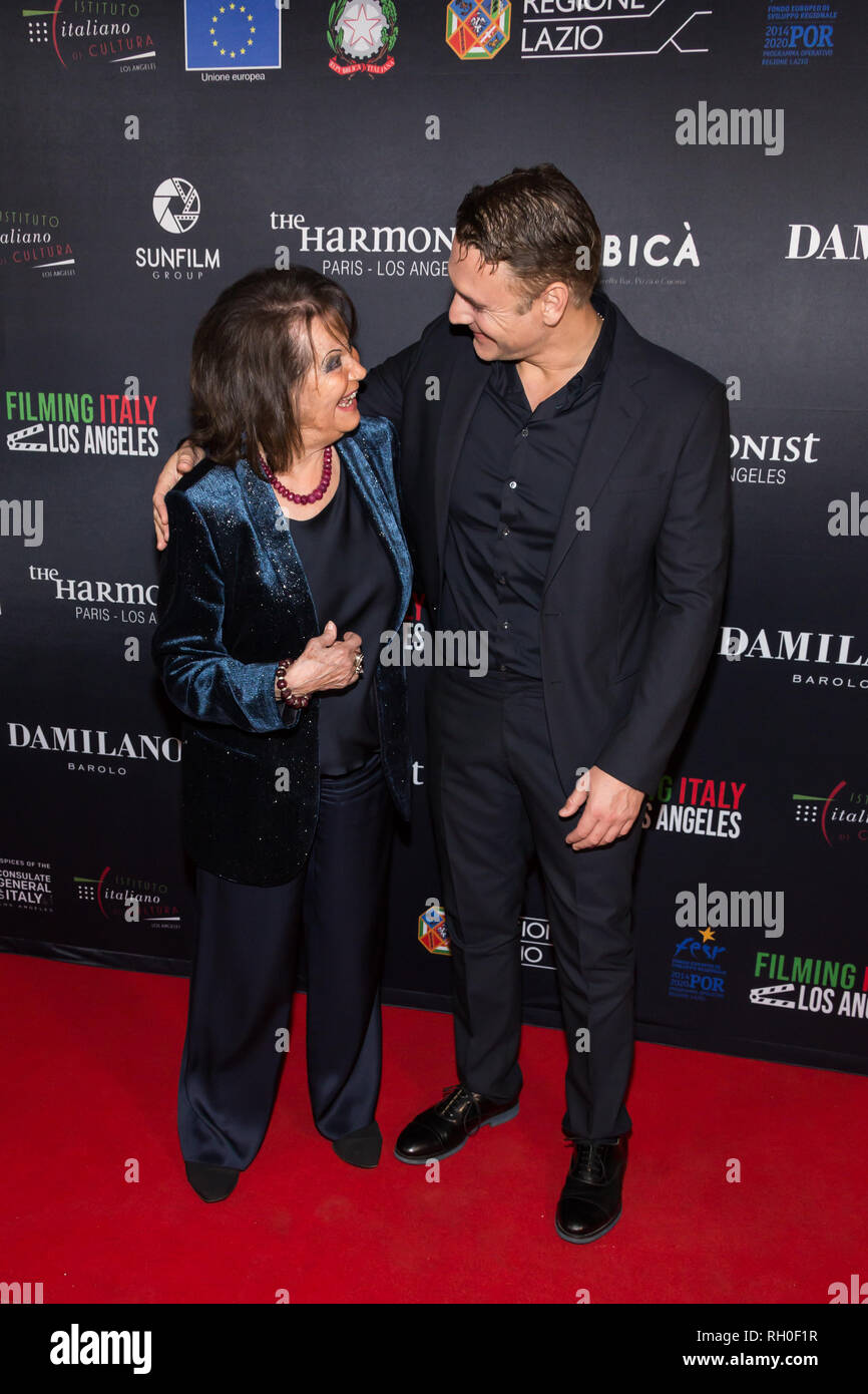 Los Angeles, USA. 30th January, 2019. Actors Claudia Cardinale (L) and ...