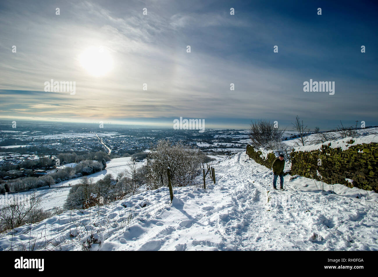 Ramsbottom, Lancashire. 31st Jan 2019. UK Weather: Parts of Lancashire ...