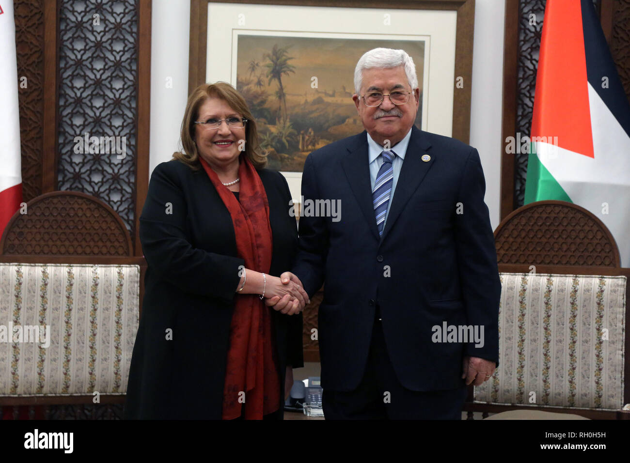 Ramallah, West Bank, Palestinian Territory. 31st Jan, 2019. Palestinian ...