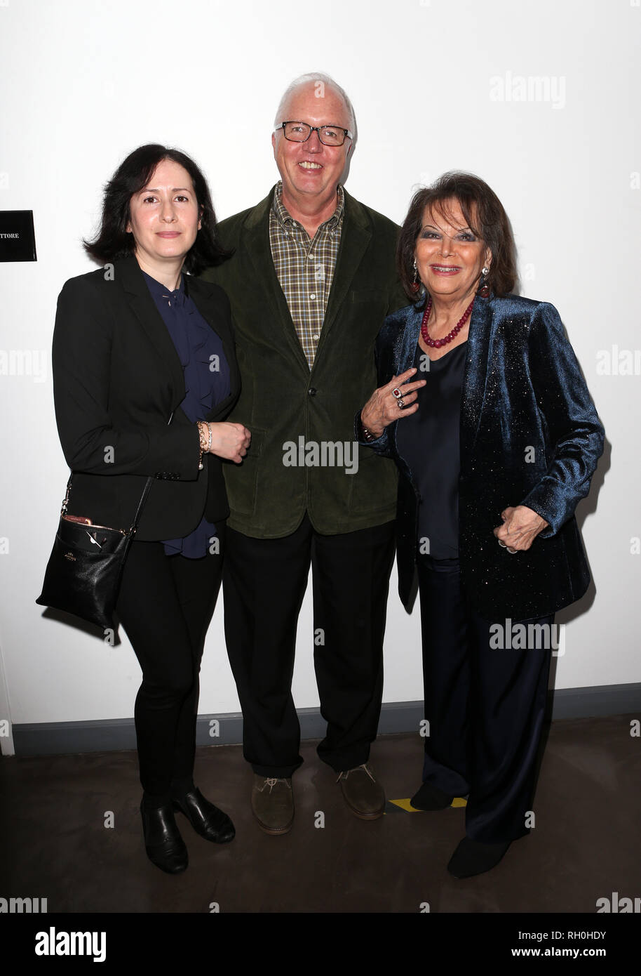 WESTWOOD, CA - JANUARY 30: Randy Haberkamp, Claudia Cardinale, at ...