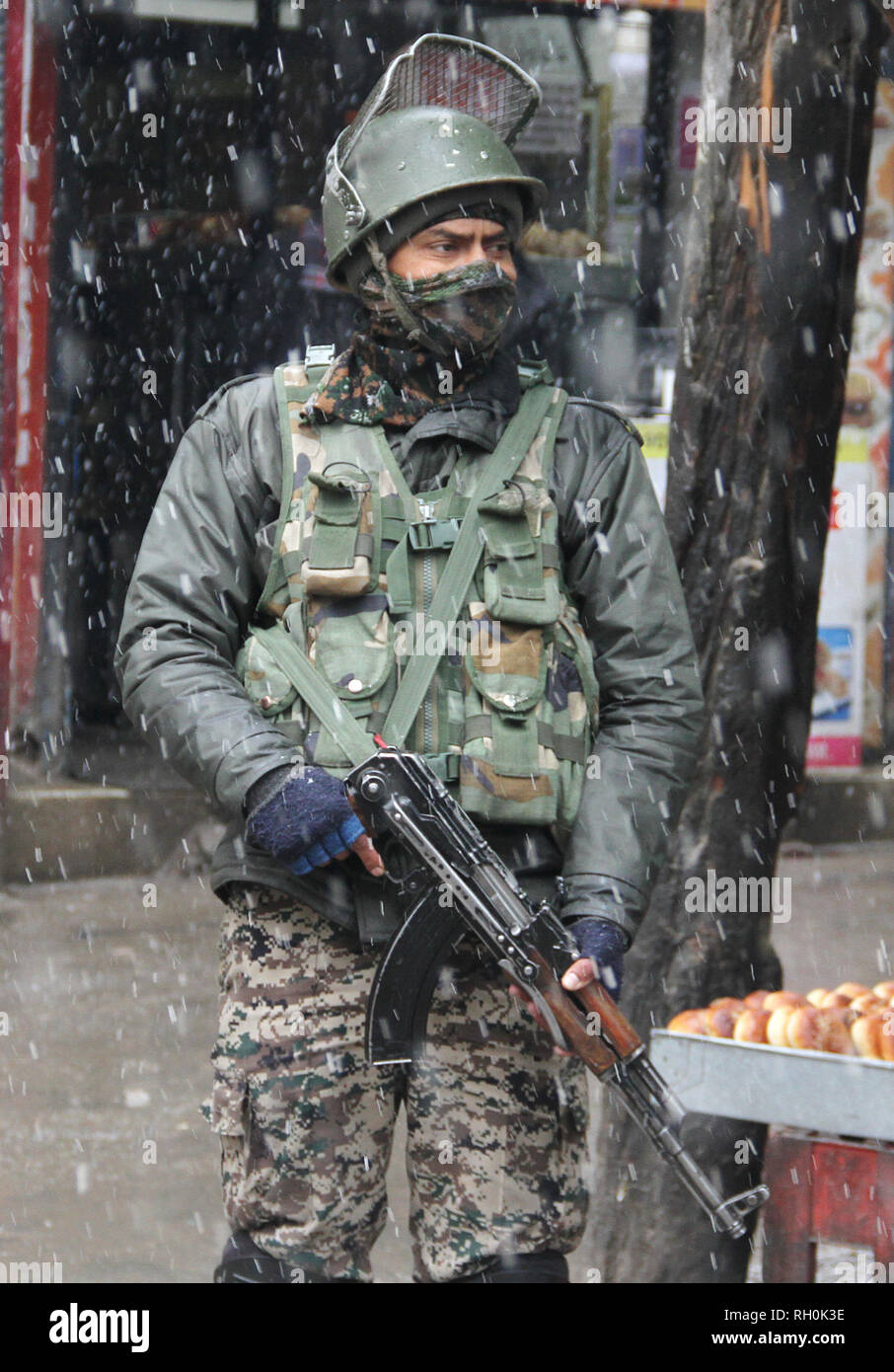 Indian Soldier Standing Guard