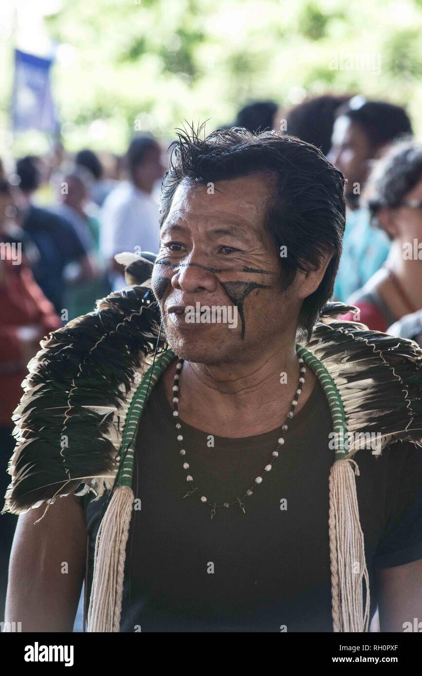 SP - Sao Paulo - 01/31/2019 - 01/31/2019 Indigenous act against the ...