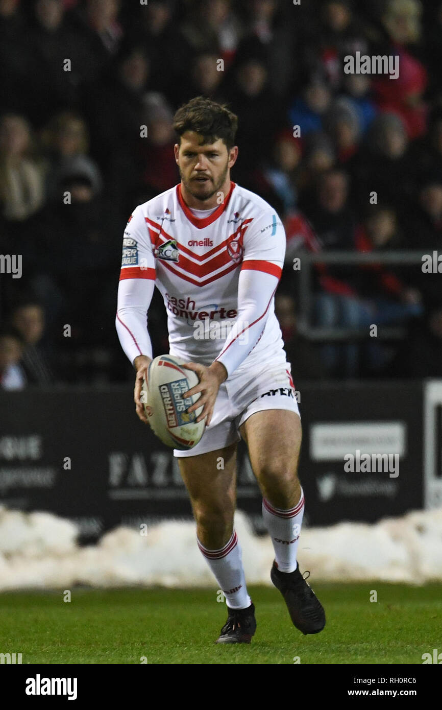 St Helens, UK. 31st January 2019 , Totally Wicked Stadium, St Helens, England; Betfred Super ...