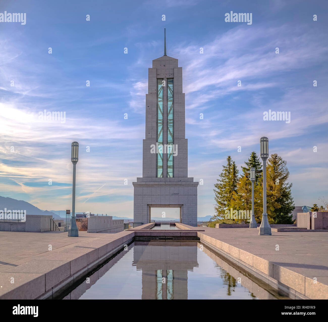 Conference Center rooftop in Temple Square Utah Stock Photo - Alamy