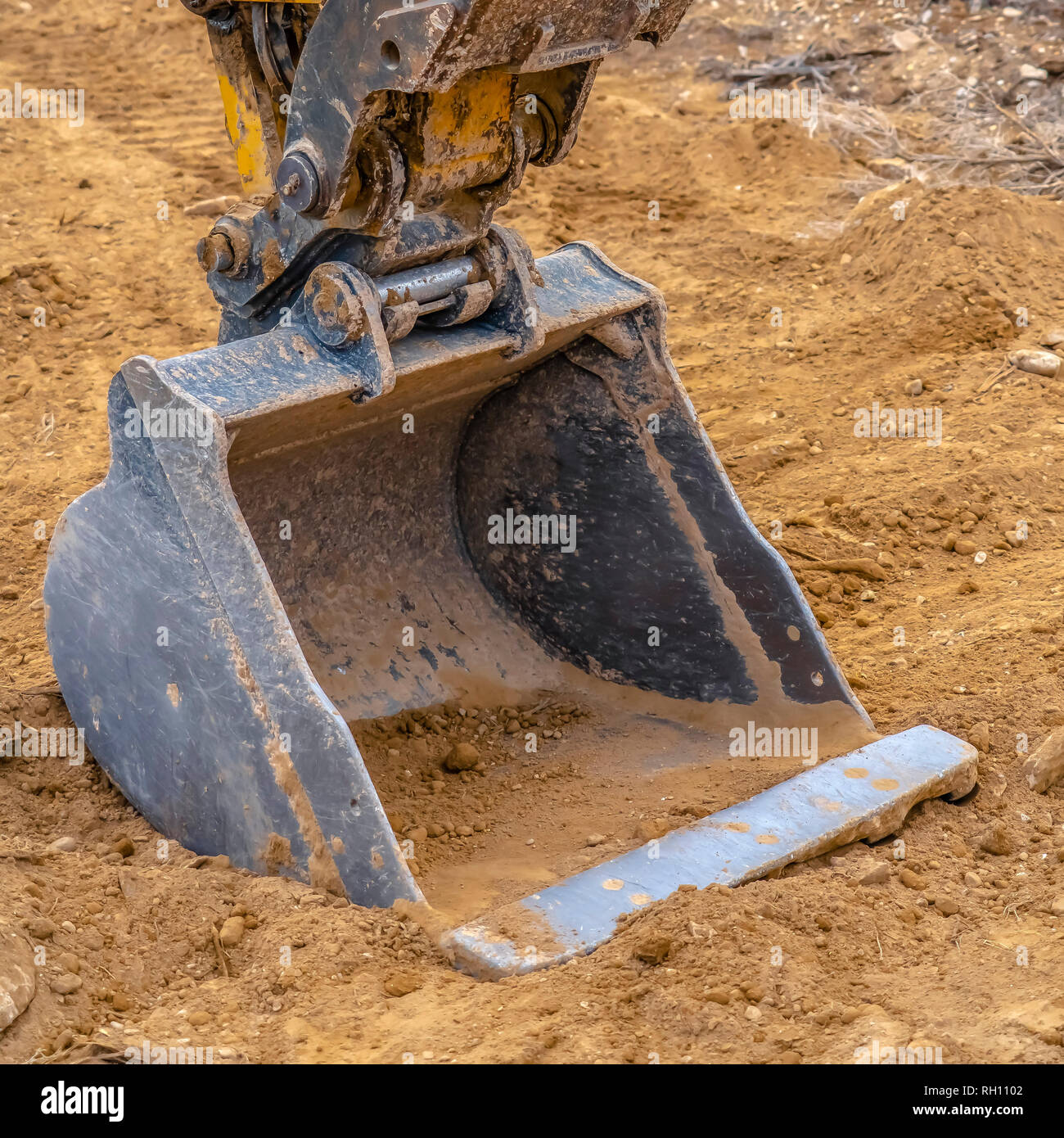 Detail of the bucket of excavator in Utah Valley Stock Photo - Alamy