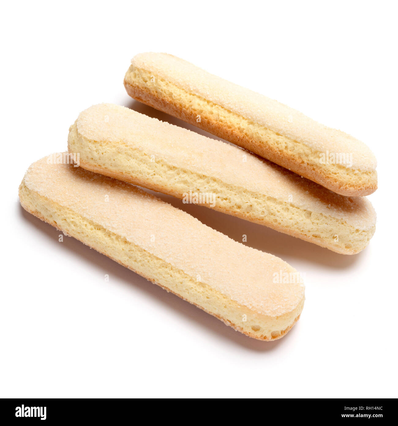 Traditional Italian Savoiardi ladyfingers Biscuits on White Background ...
