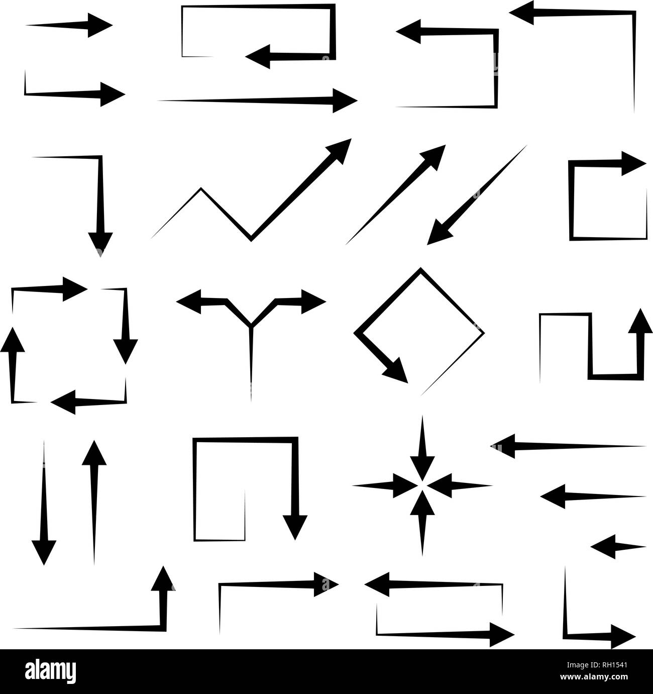 Arrows. Black signs Stock Vector Image & Art - Alamy