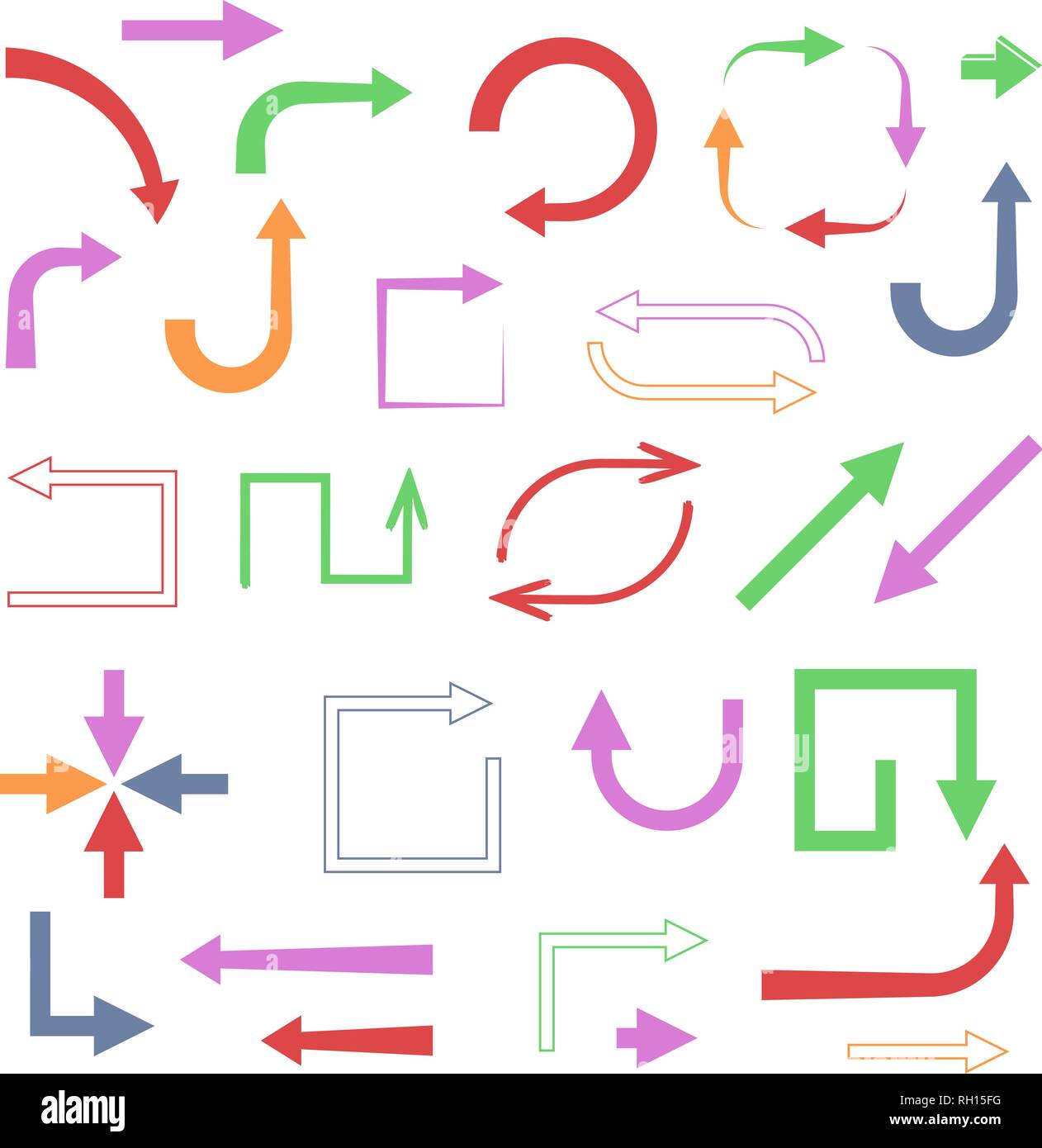 Doodle outline colored paper Cut Out Stock Images & Pictures - Alamy