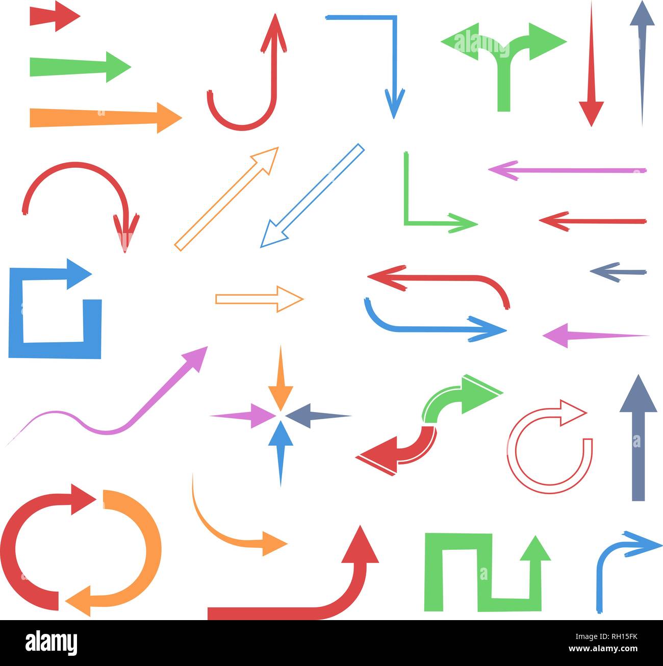 Colored arrows. Set of icons Stock Vector Image & Art - Alamy
