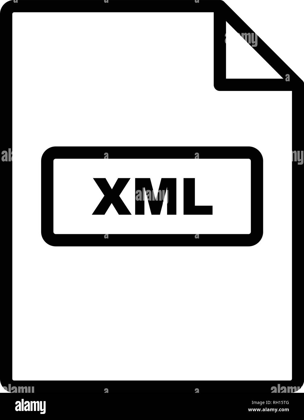 XML Vector Icon Sign Icon Vector Illustration For Personal And ...