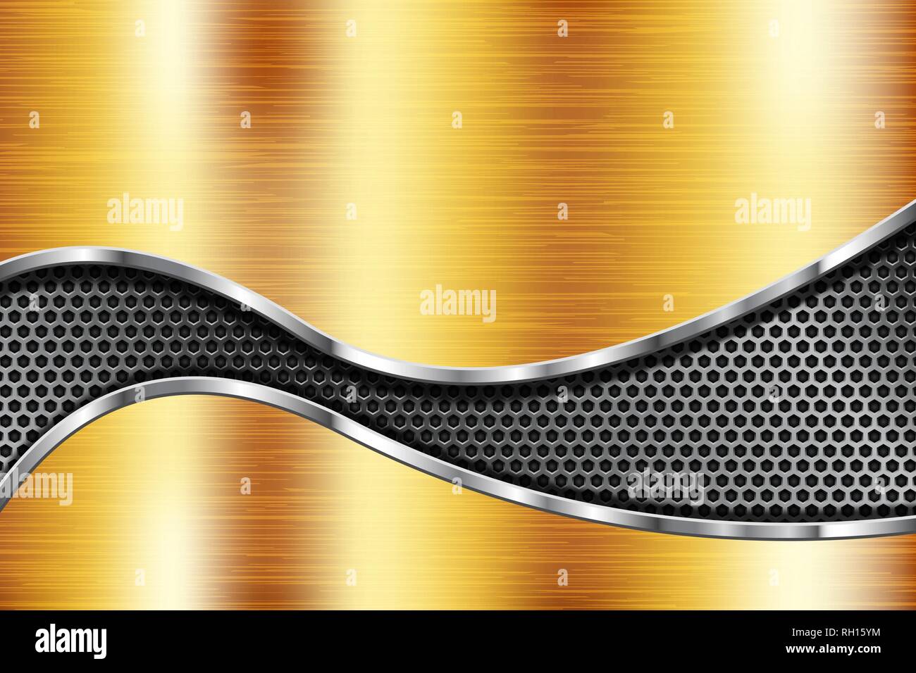 Golden background metal 3d abstract hi-res stock photography and images ...