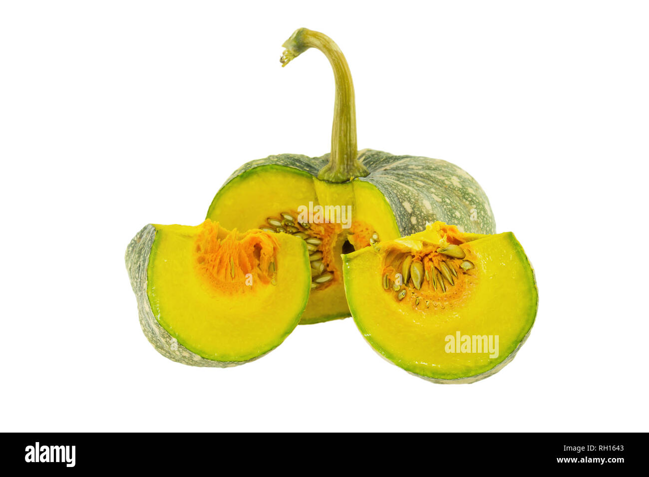 Pumpkin slice isolated on white background Stock Photo - Alamy