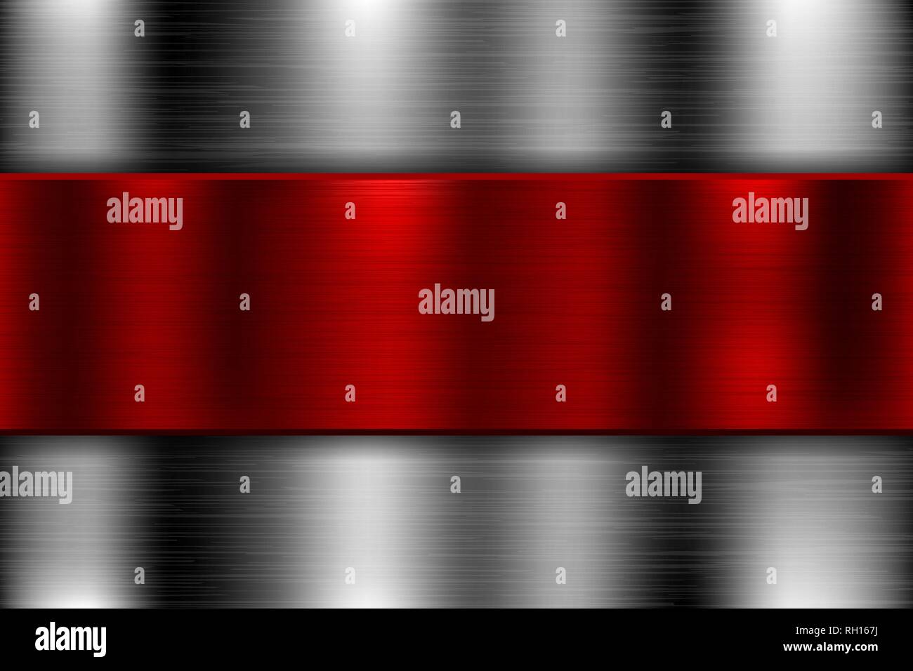 Metal background with red iron plate Stock Vector Image & Art - Alamy