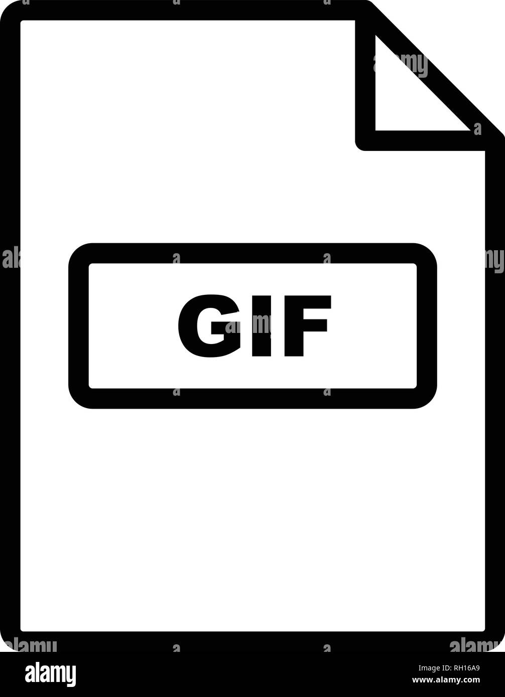 GIF Vector Icon Sign Icon Vector Illustration For Personal And ...