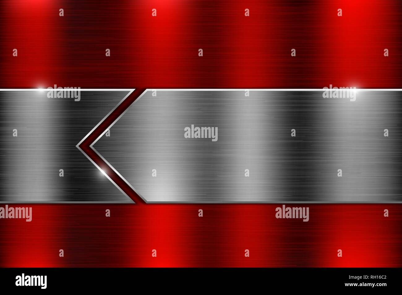 Red metal background with iron plate Stock Vector Image & Art - Alamy
