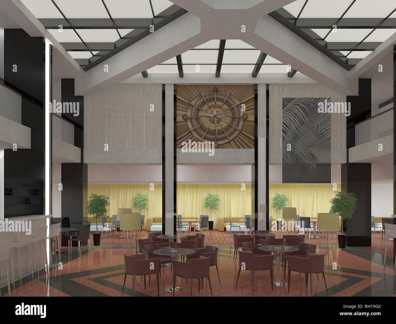 3d restaurant rendering Stock Photo - Alamy