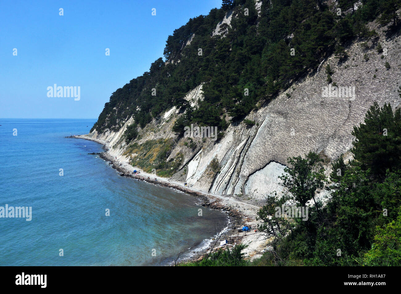 Blue lagoon with rock and cliff Black sea Stock Photo - Alamy