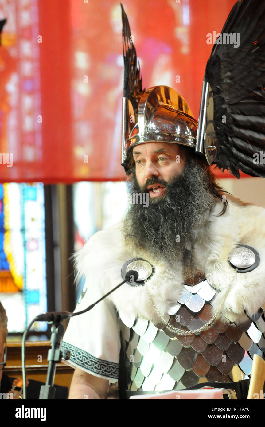 The 2019 Up Helly Aa fire festival held in Lerwick Shetland in January ...