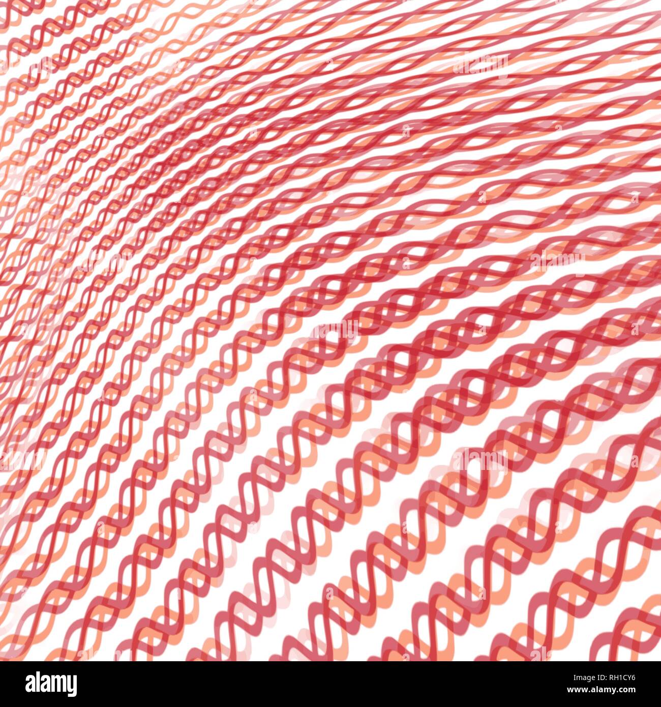 orange and red curved ring chain lines background pattern, vector ...