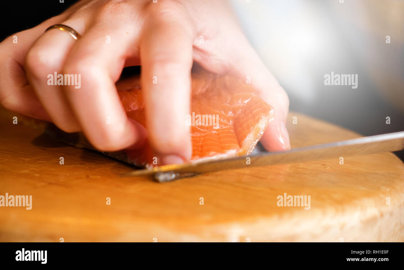 Top view female hand cuts hi-res stock photography and images - Alamy