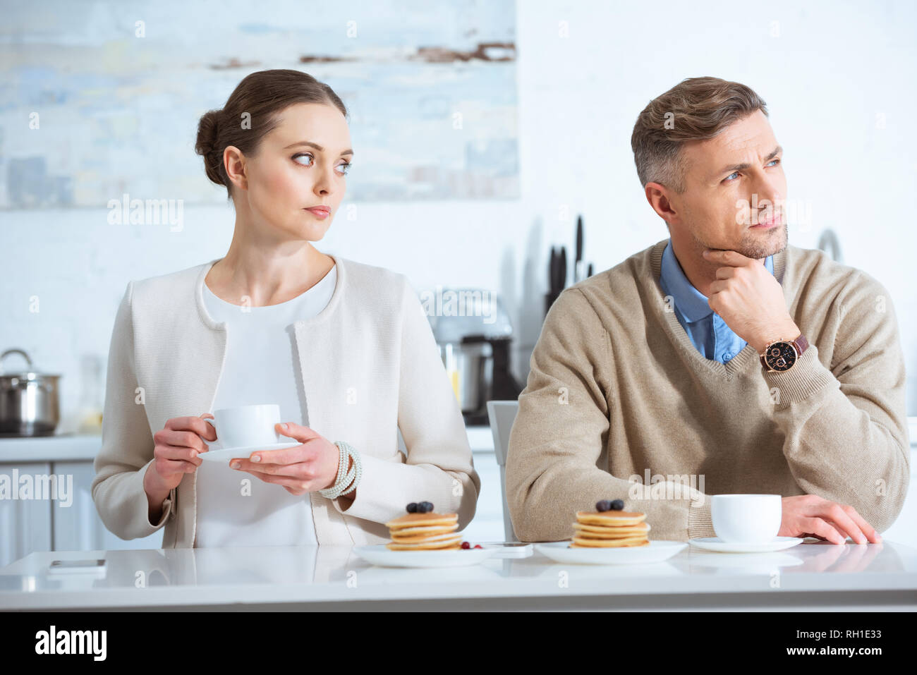 Woman sad man ignoring hi-res stock photography and images - Alamy
