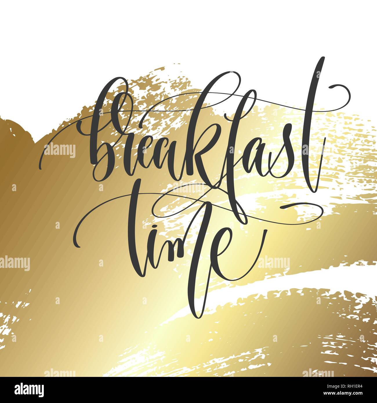 breakfast time - hand lettering inscription text, motivation and ...