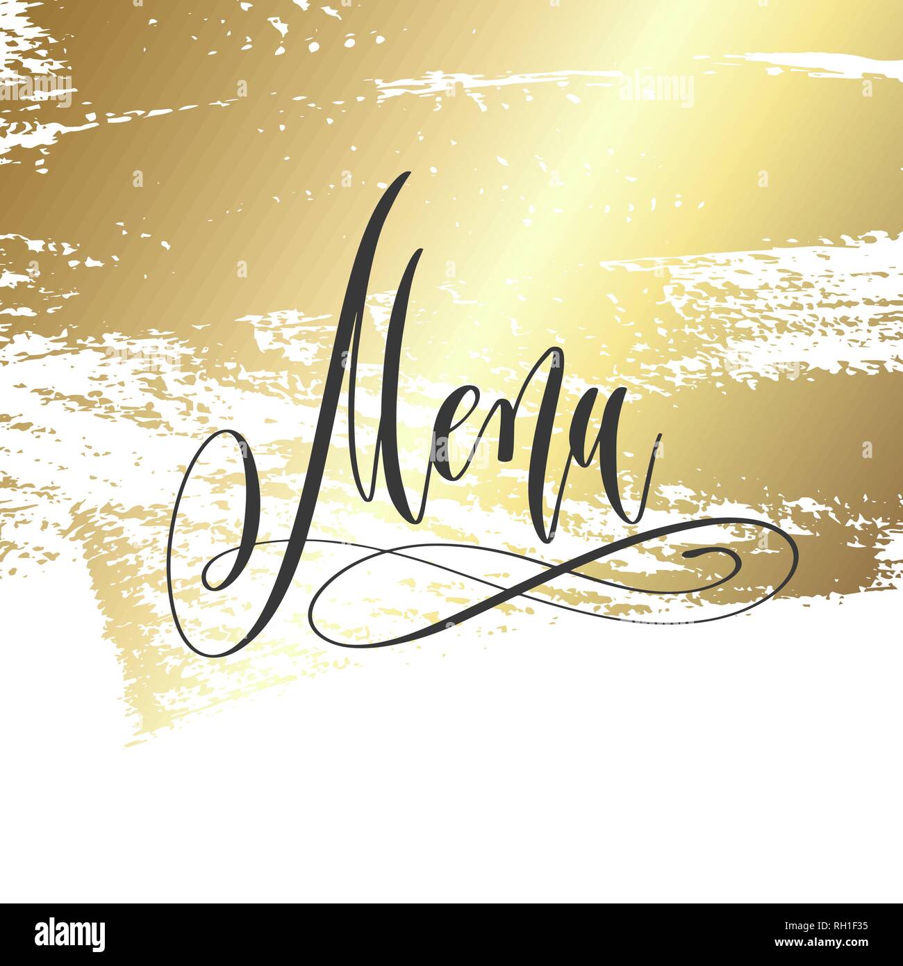 menu - hand lettering inscription text for restaurant design Stock ...