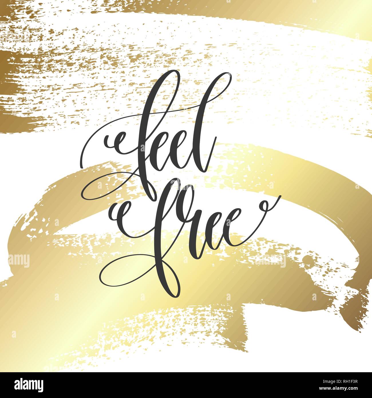 feel free - hand lettering inscription text, motivation and inspiration ...