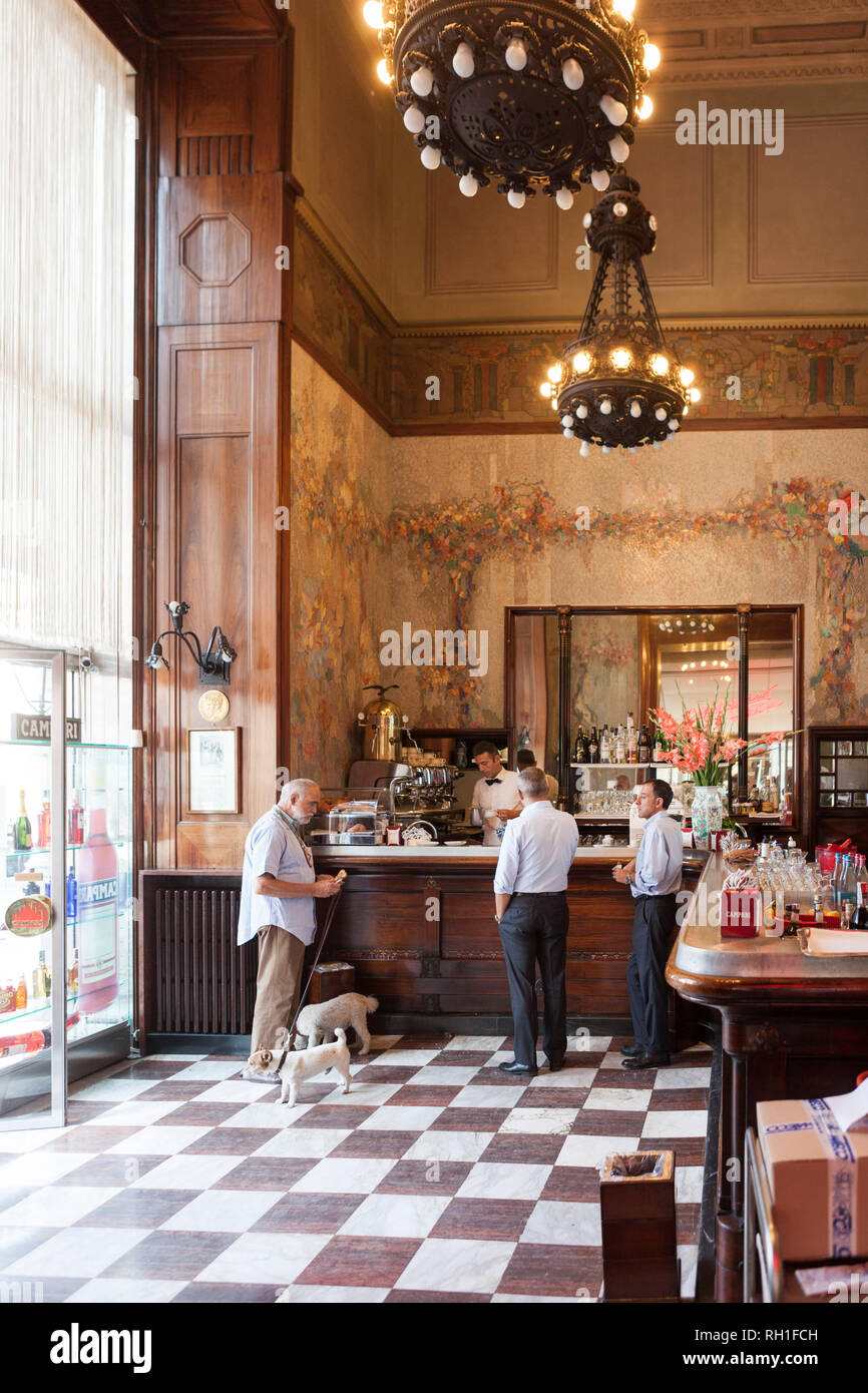 bar camparino interior with people, milan, italy Stock Photo - Alamy