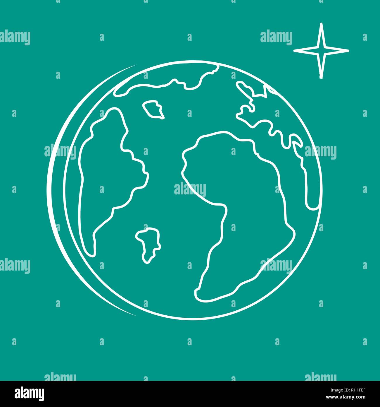 Planet Earth vector illustration. World vector icon. Earth Day. Design ...
