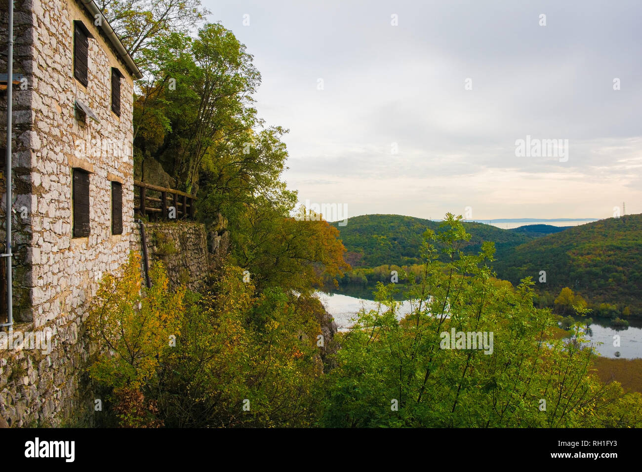 Autumn colours on display in the Carso karst limestone area of Friuli ...
