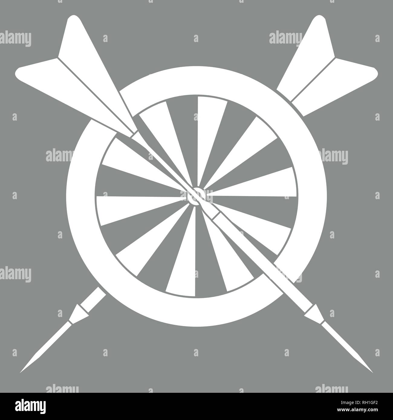 Vector illustration of target and arrows for darts. Sports theme ...