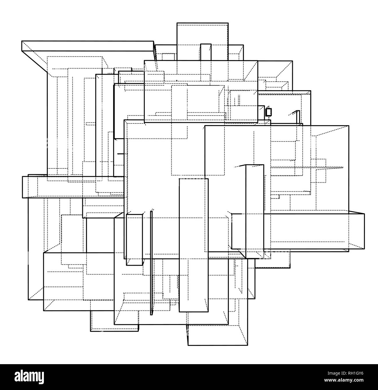 Square wire frame block border Stock Vector Images - Alamy