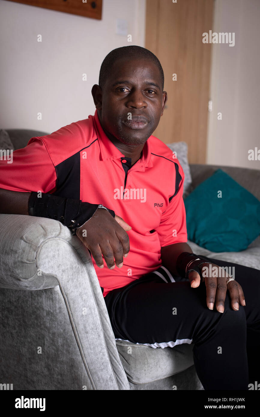 Lenny Johnrose, pictured at his home in Preston, Lancashire. He was an ...