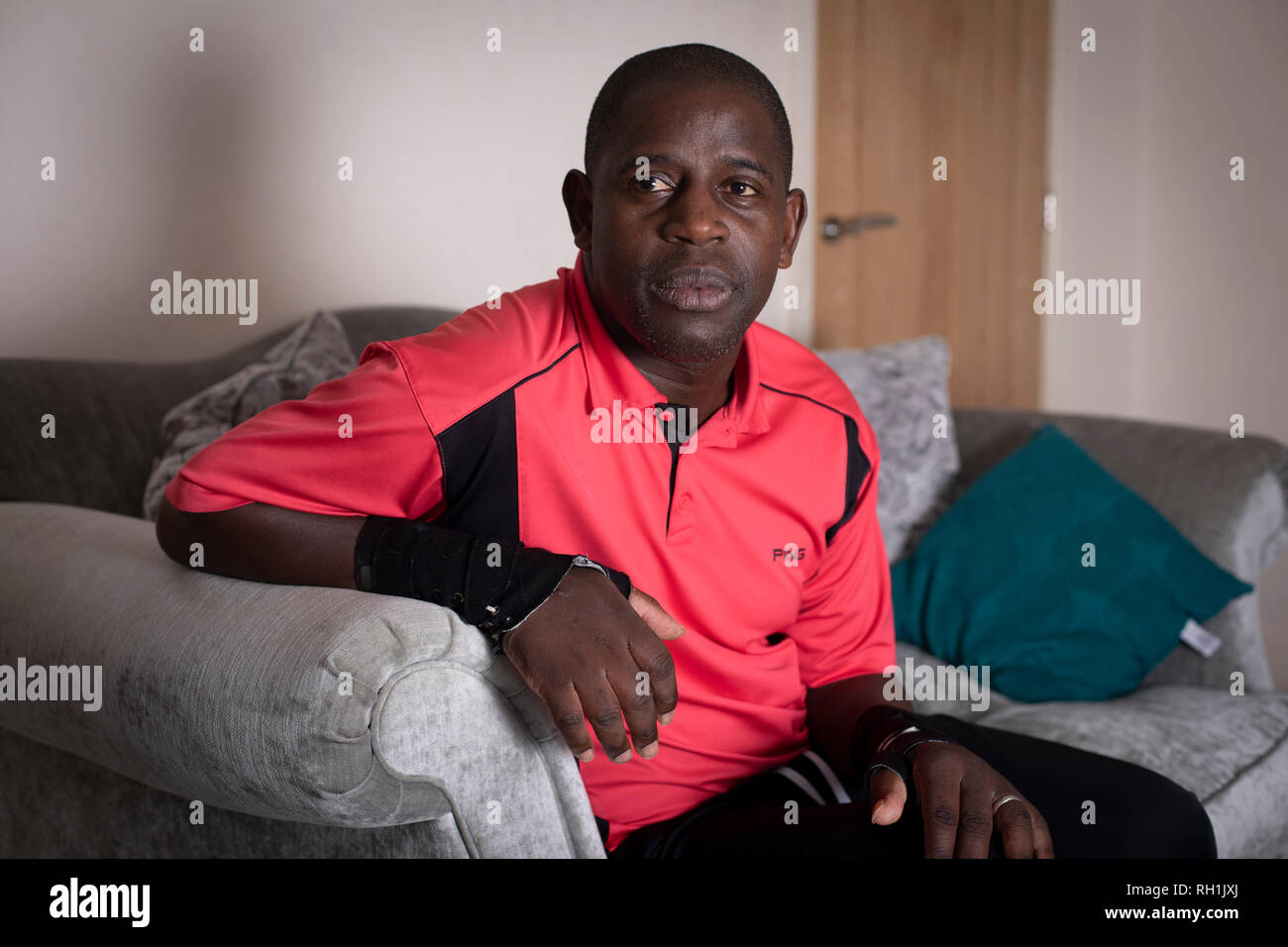 Lenny Johnrose, pictured at his home in Preston, Lancashire. He was an ...