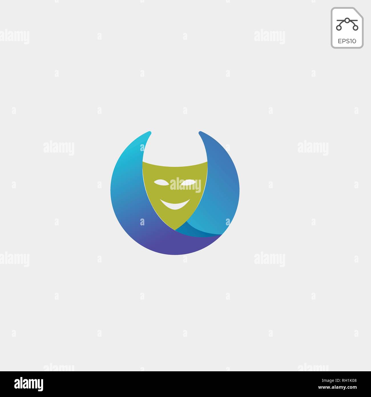 theater mask actor logo template vector icon element - VECTOR Stock ...