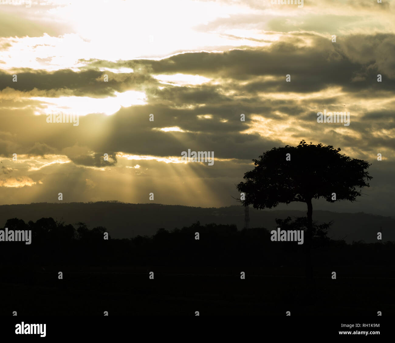 Sun rays passing through clouds hi-res stock photography and images - Alamy