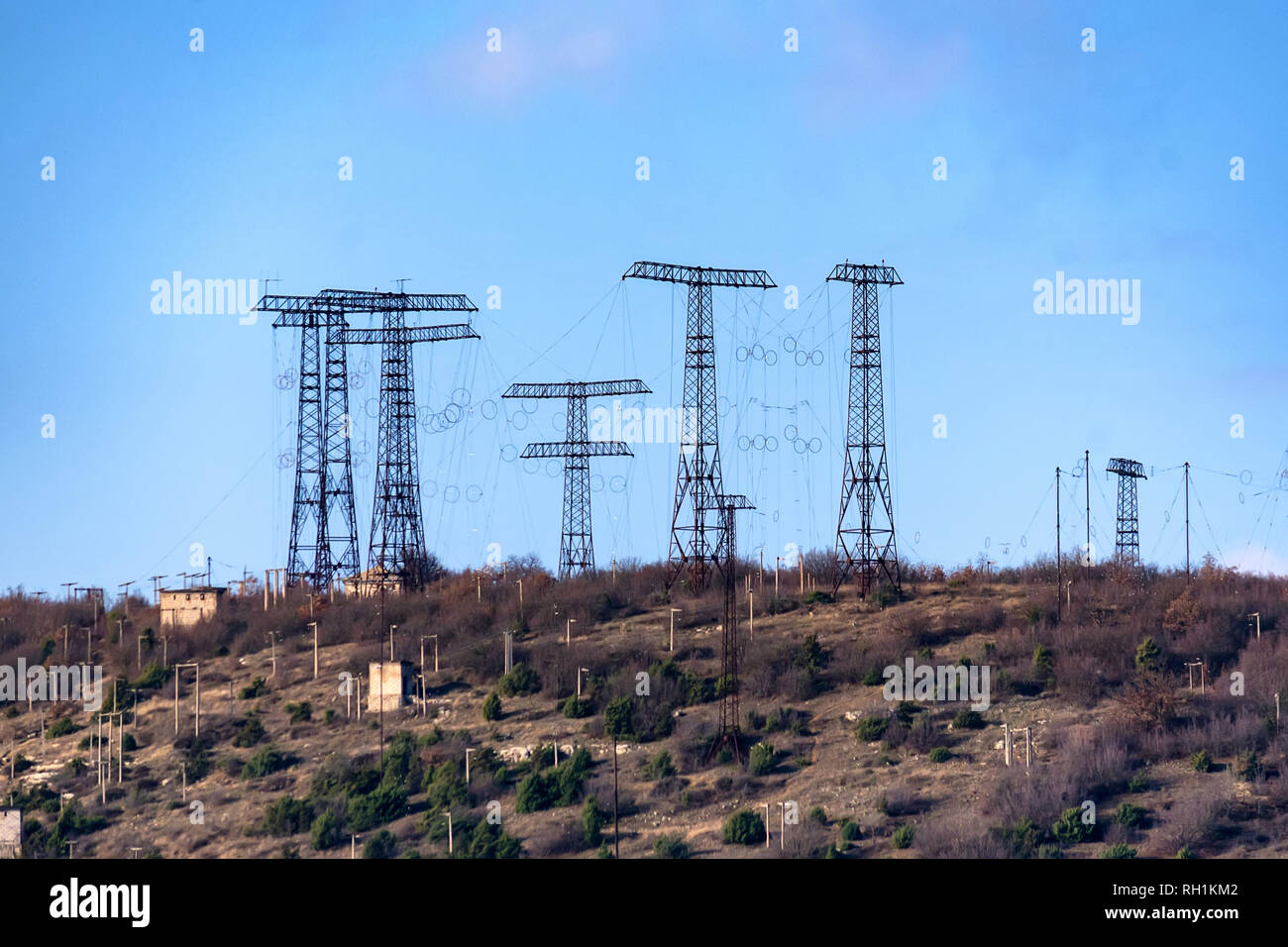 Hill Electricity Transmission High Resolution Stock Photography and ...