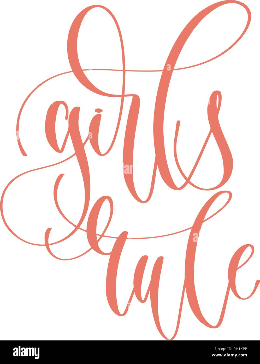 girls rule - hand lettering text Stock Vector Image & Art - Alamy