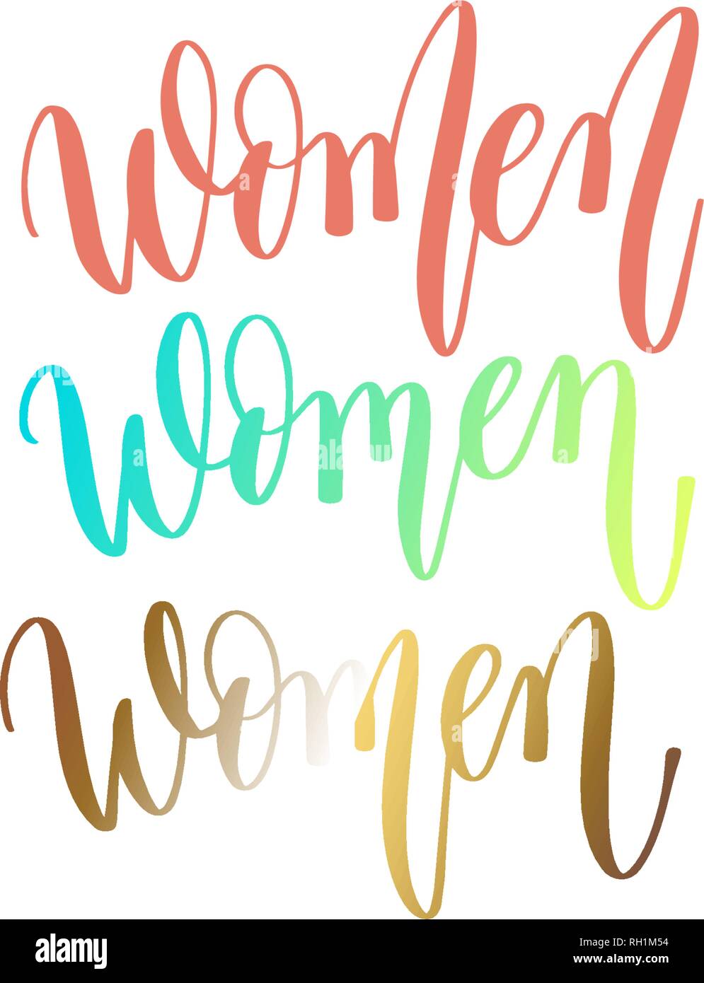 women - hand lettering text to women's day 8th Stock Vector Image & Art ...