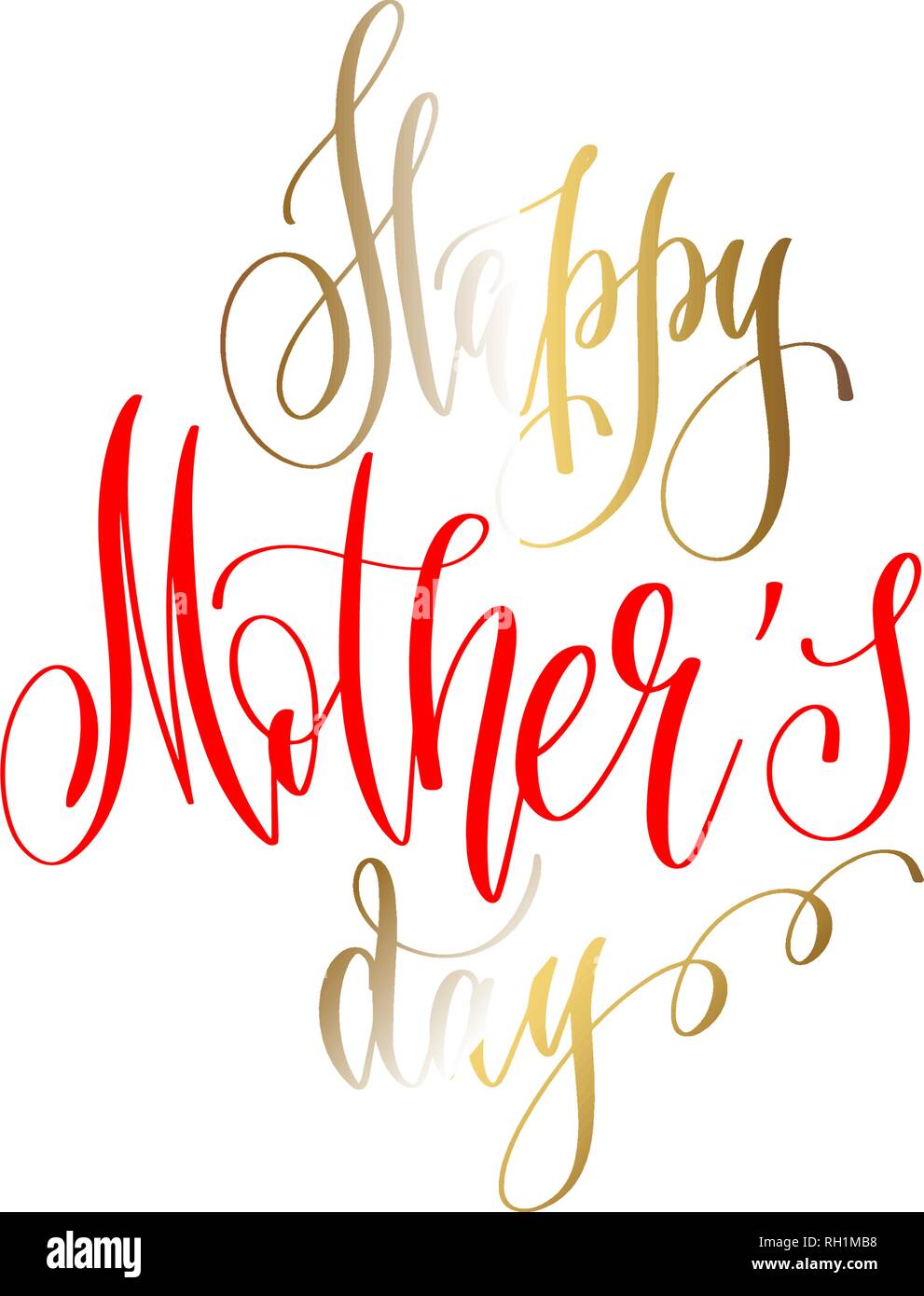Happy Mother's day - hand lettering text to women's day Stock Vector ...