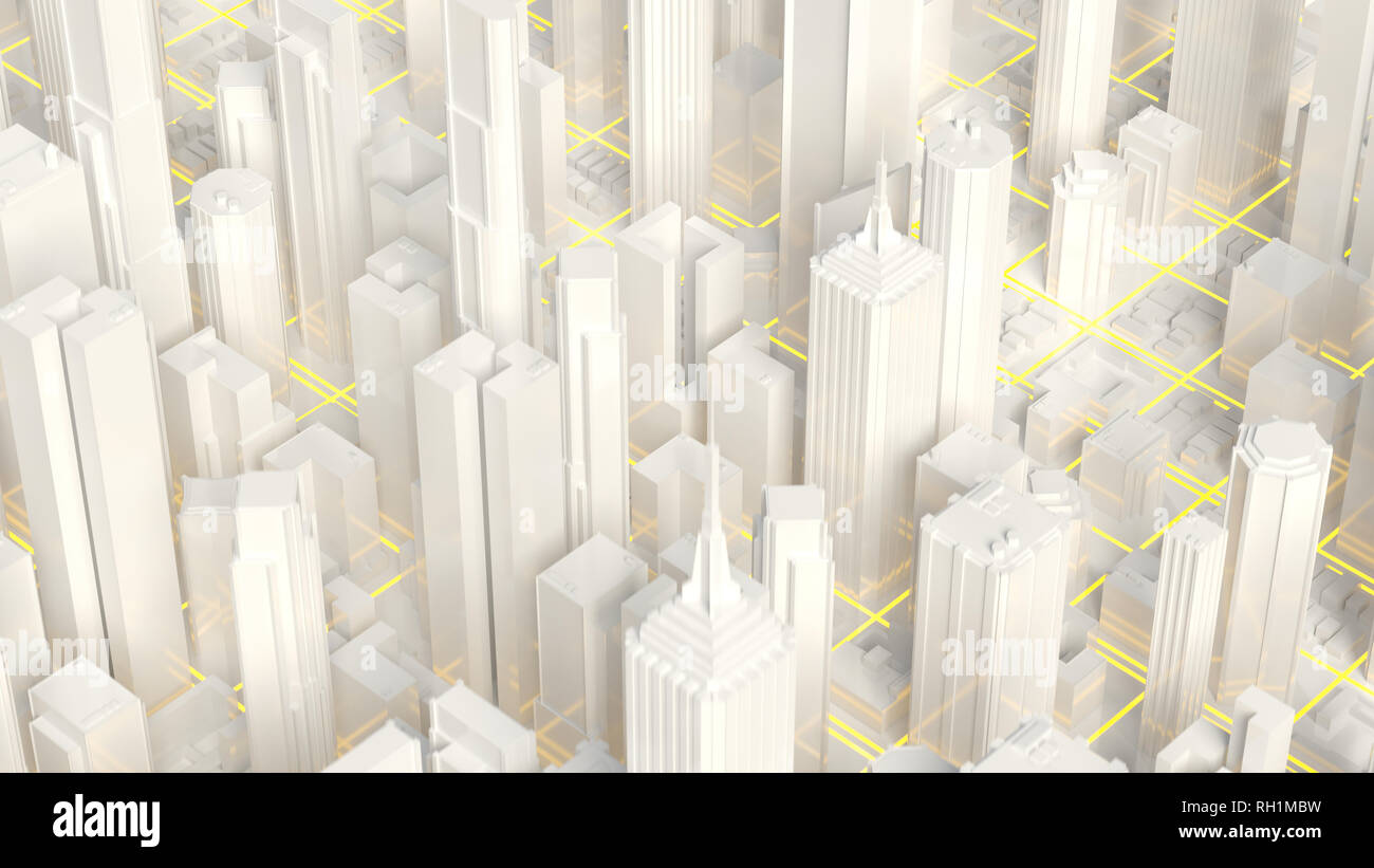 Abstract 3d city model hi-res stock photography and images - Alamy