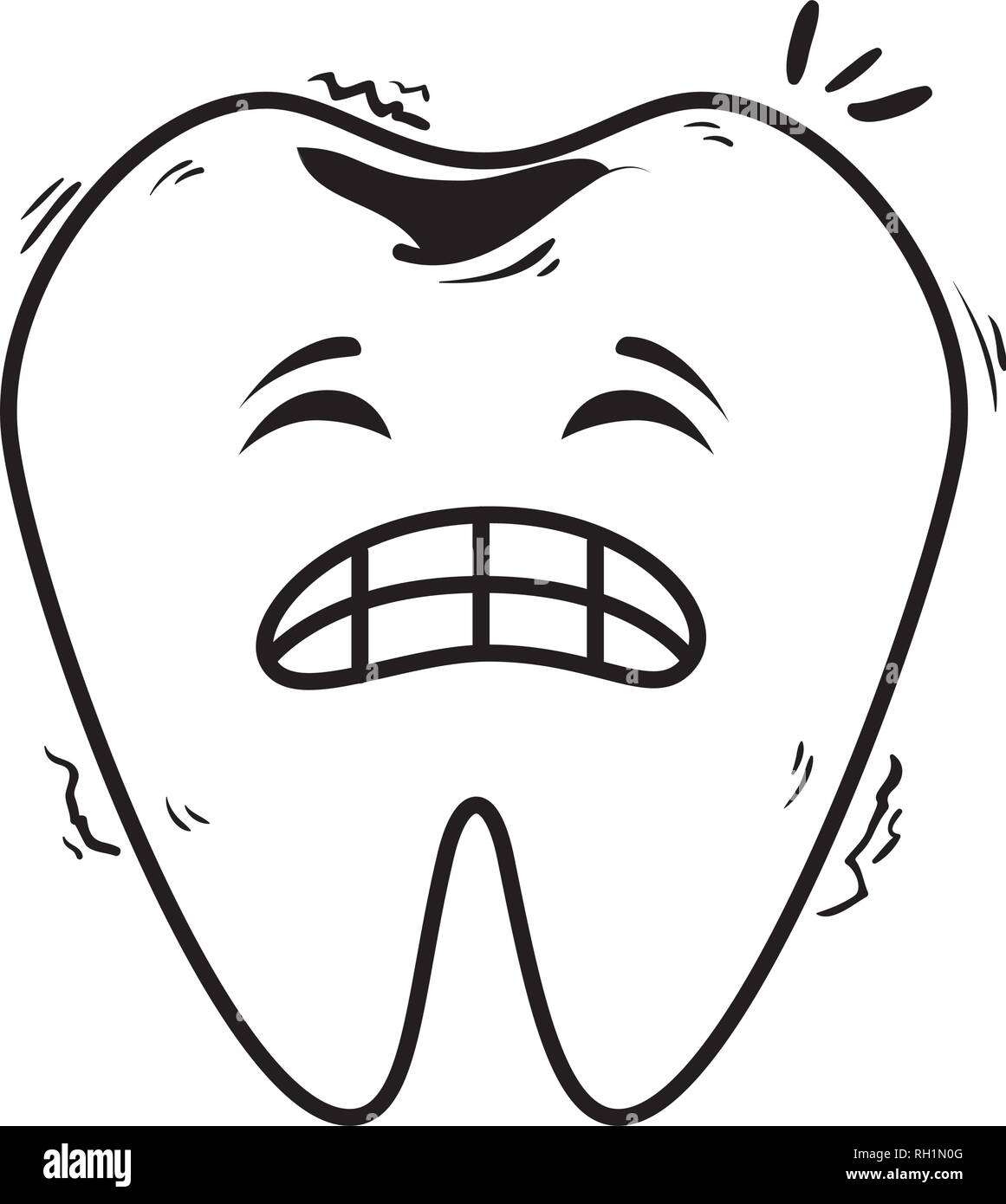 comic tooth sad kawaii character Stock Vector Image & Art - Alamy