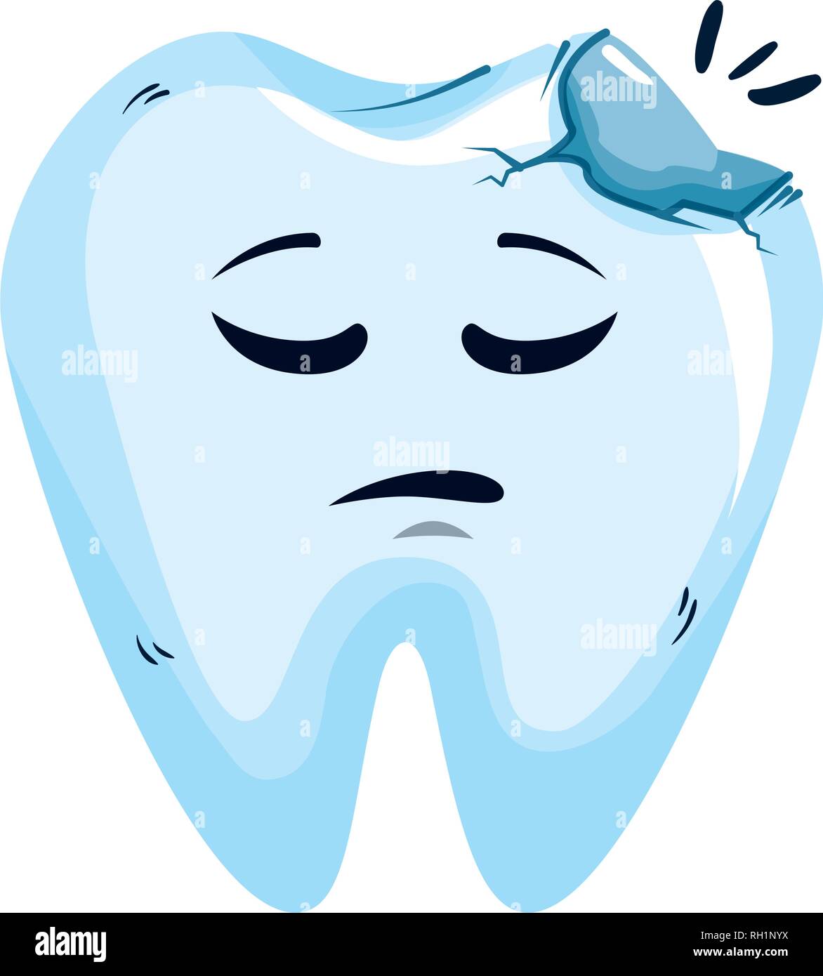 comic tooth broken kawaii character Stock Vector Image & Art - Alamy