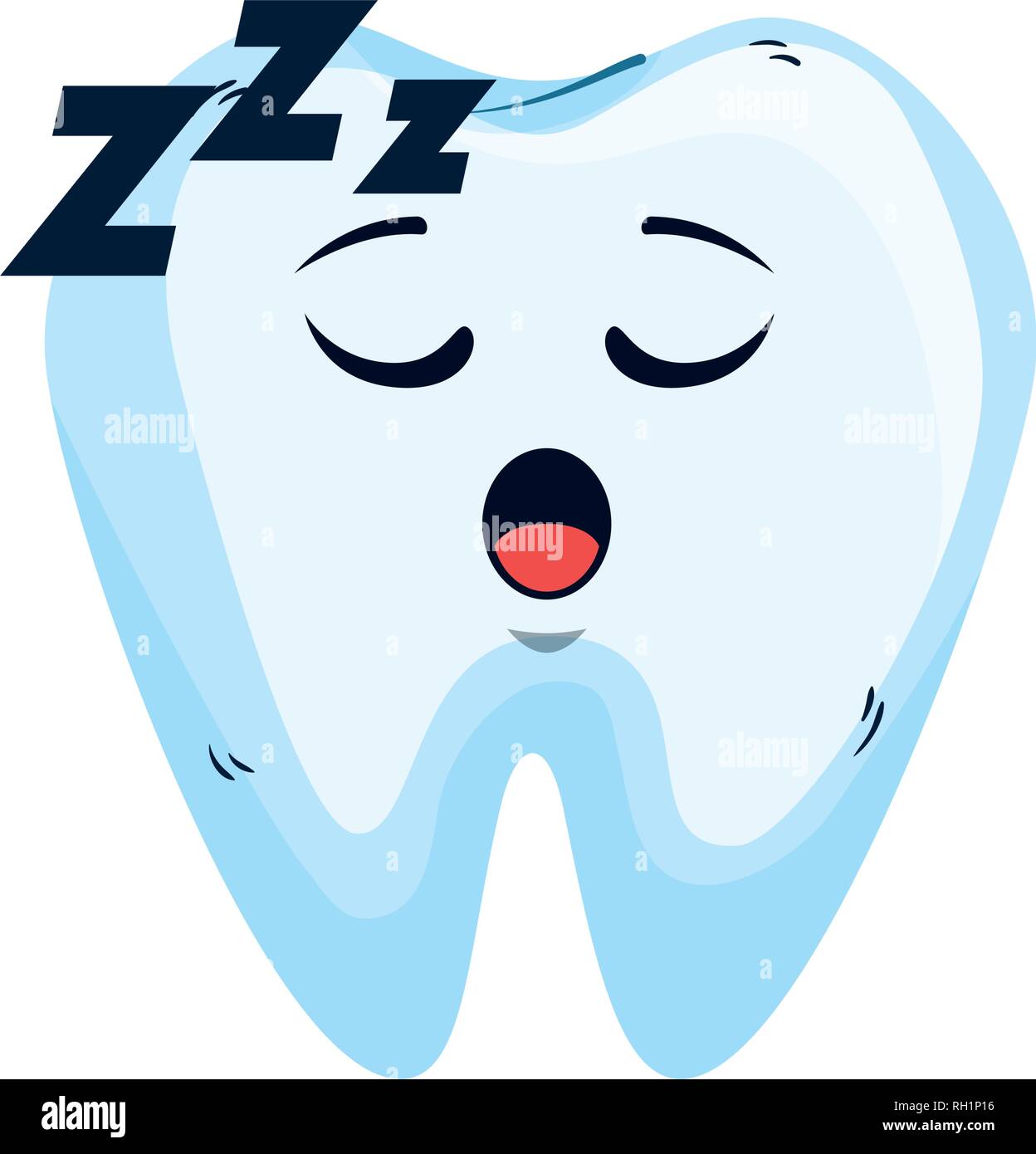 comic tooth asleep kawaii character Stock Vector Image & Art - Alamy